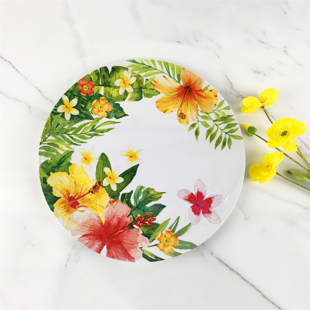 Wholesale Plastic Melamine Elegant Tropical Gorgeous Flowers Pattern ...